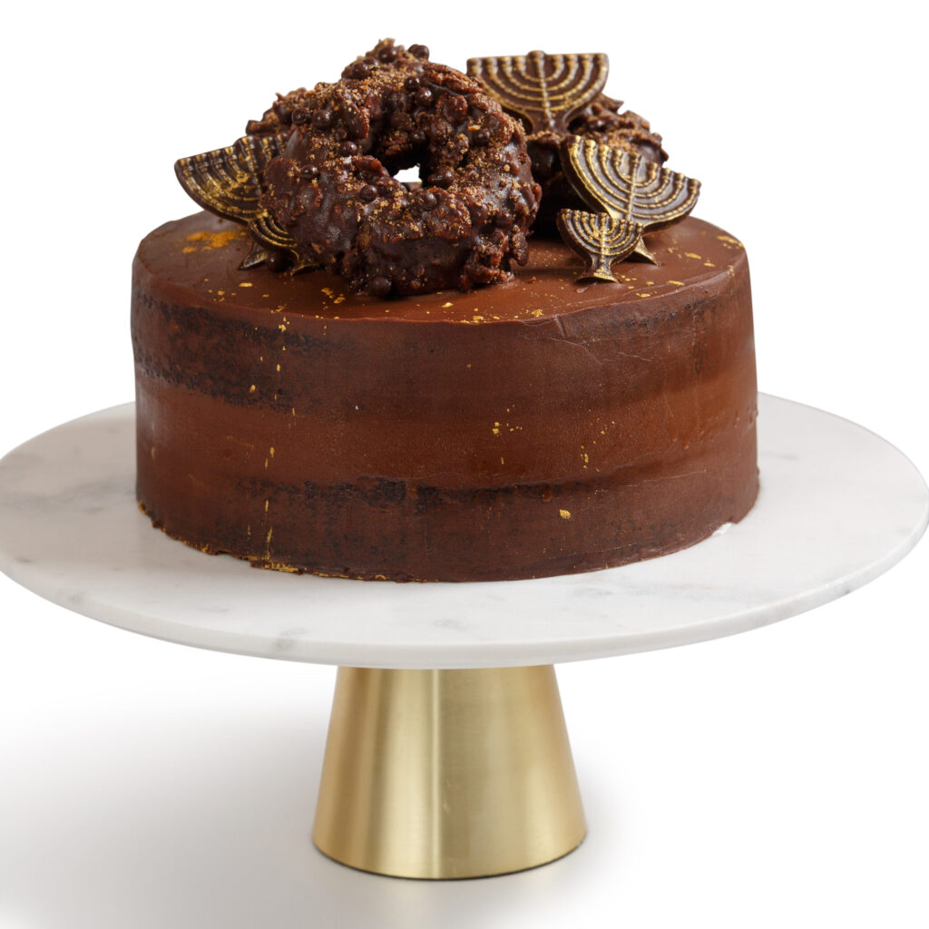 Chanukah Scraped Nougat Cake - KAYX