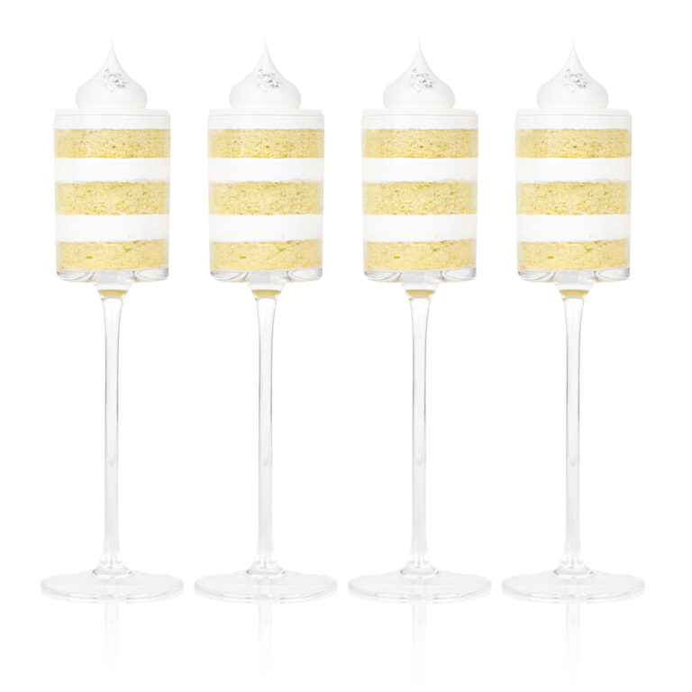 Stemmed Blueberry Glass Cups - KAYX